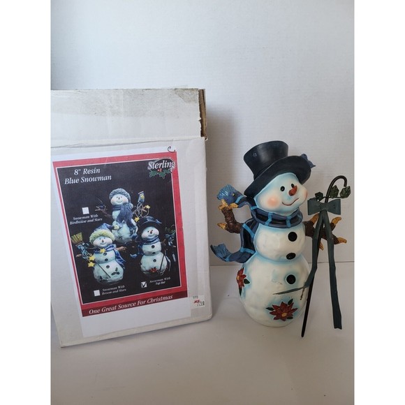 unbranded | Holiday | Vintage 8 Resin Snowman With Top Hat Figurine ...